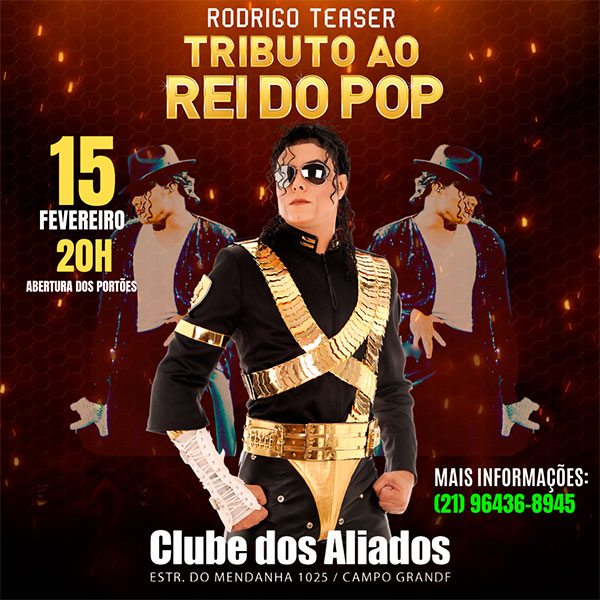 Rodrigo Teaser - Tributo ao Rei do Pop - Guiche Web