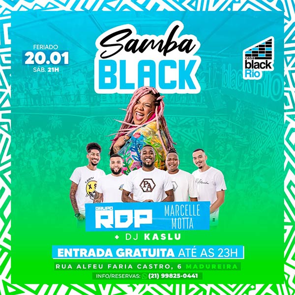Samba Black- Grupo RDP, Marcelle Motta - Guiche Web Samba Black- Grupo RDP, Marcelle Motta - Guiche Web