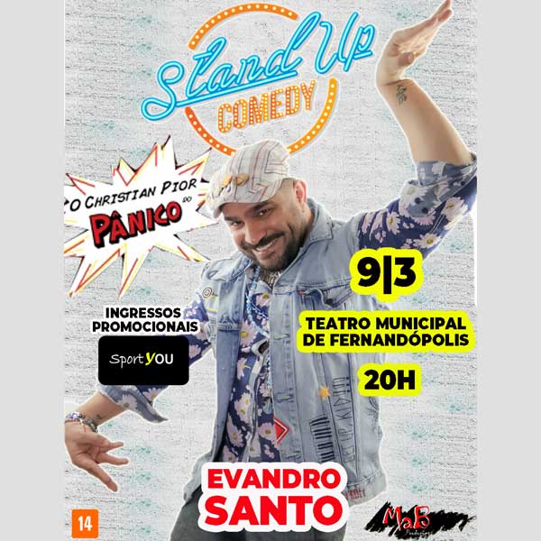 Stand Up Comedy Evandro Santo - Guiche Web