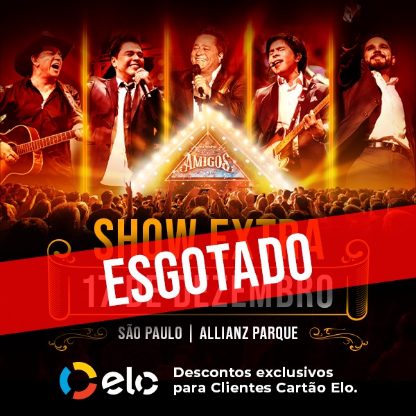 Turnê Amigos - São Paulo - Exclusivo 50% desconto Elo - Guiche Web