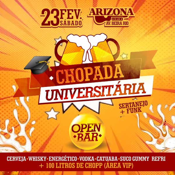 Chopada Universitária Open Bar - Guiche Web