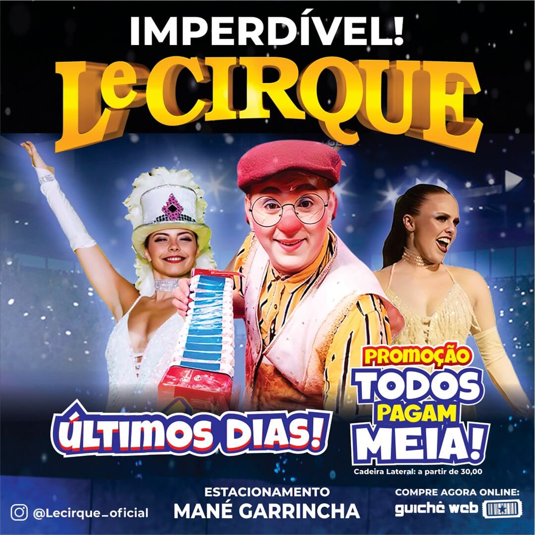 Circo Le Cirque | Sábado 25.NOV às 16h - Guiche Web