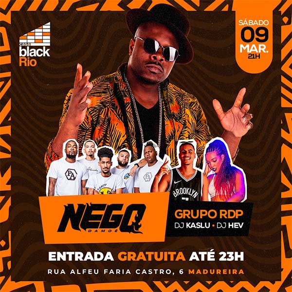 Sexta Black- Grupo RDP, Nego Damoe. - Guiche Web Sexta Black- Grupo RDP, Nego Damoe. - Guiche Web