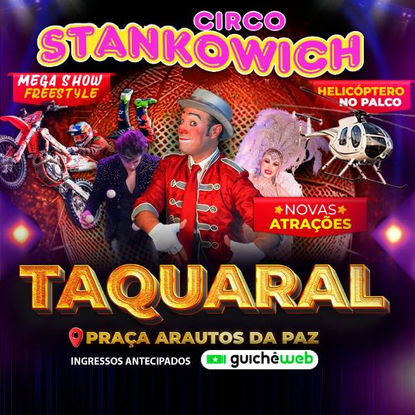 Circo Stankowich Pink | Quarta 30.JUL às 20h - Guiche Web