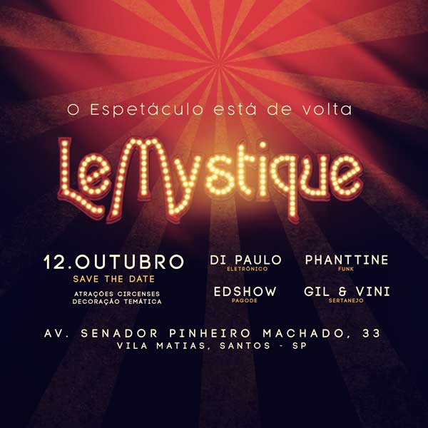Le Mystique - 2ª Edição Circus - Santos - Guiche Web