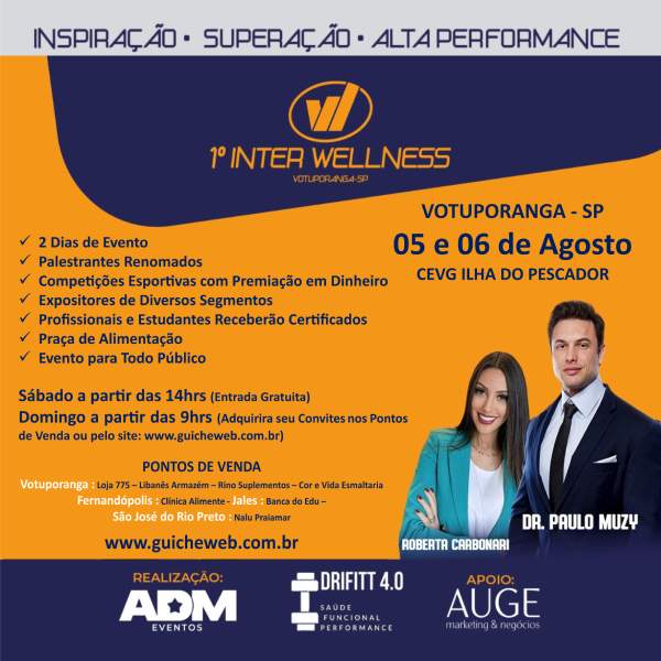 1ª Inter Wellness em 05/08/2023, CEVG Ilha do Pescador - Inter Wellness VOTUPORANGA/SP compre em ...